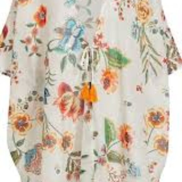 Johnny Was | Dresses | Nwt Johnny Was White Ardella Cover Up Kimono Sm ...